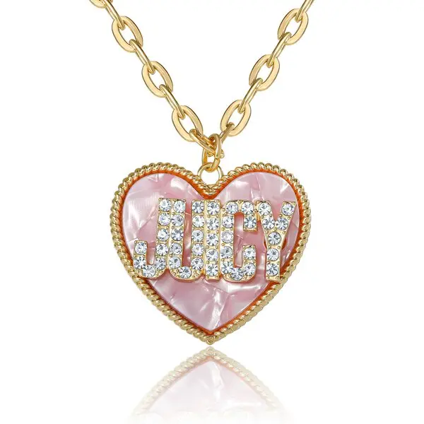 Juicy Couture Juicy Heart Pendant Necklace - Goldtone