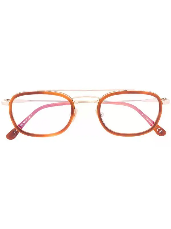 TOM FORD Oval-frame Glasses - Brown