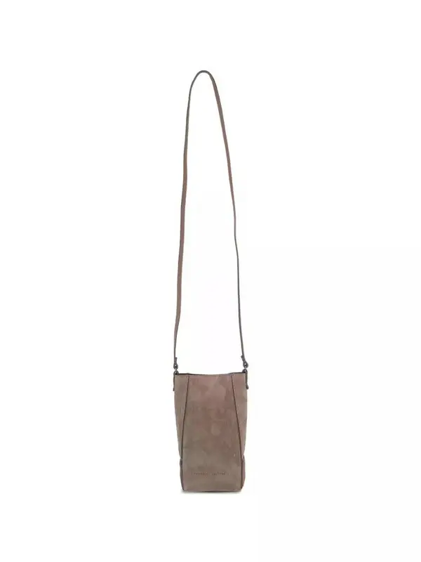 Brunello Cucinelli Bc Duo Suede Phone Holder - Brown