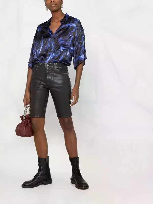DIESEL® Wax-coated Five-pocket Shorts