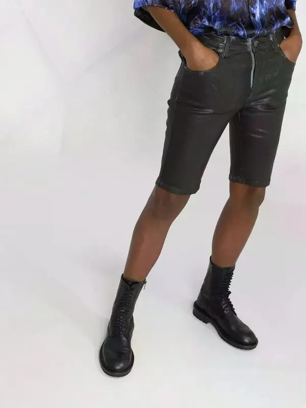DIESEL® Wax-coated Five-pocket Shorts