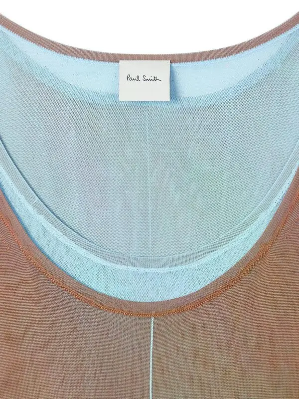 Paul Smith Double-layered Sleeveless Top - Brown
