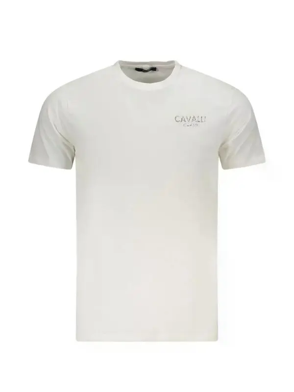 Roberto Cavalli Logo-embroidered T-shirt - Neutrals