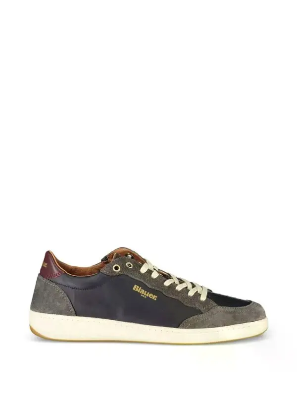 BLAUER. Suede Panelled Sneakers - Blue