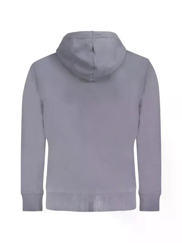 Calvin Klein Cotton Hoodie With Logo Patch - Blue