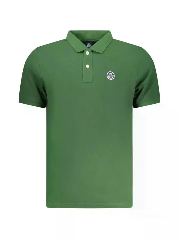 NORTH SAILS Logo-patch Piqué Polo Shirt - Green