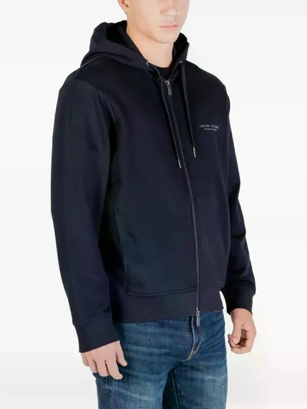 Armani Exchange Logo-print Zip-up Hoodie