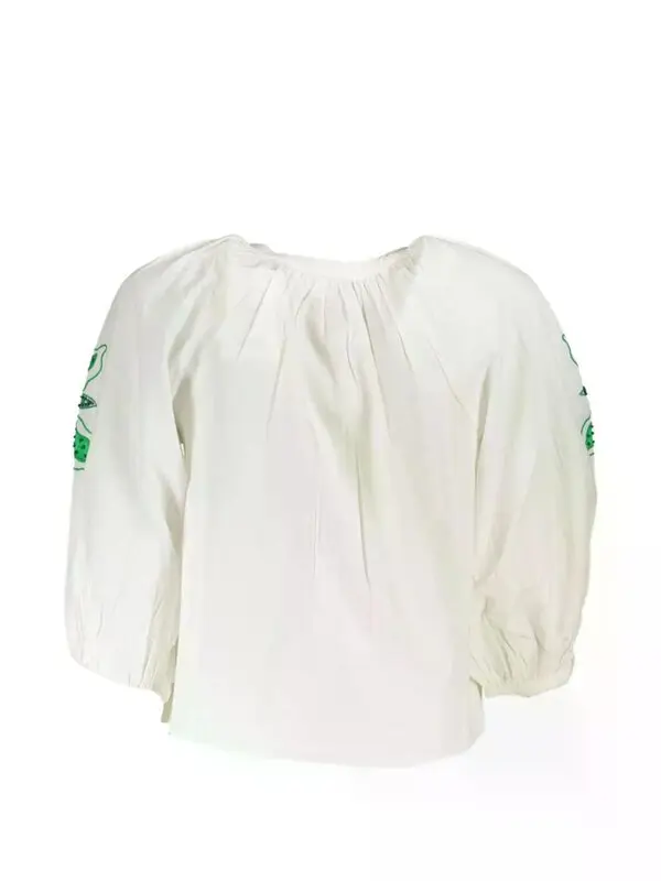Desigual Embroidered Puff-sleeve Shirt