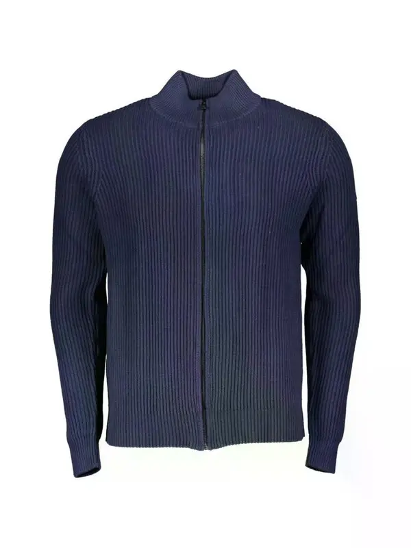 NORTH SAILS Ribbed-knit Zip-up Cardigan