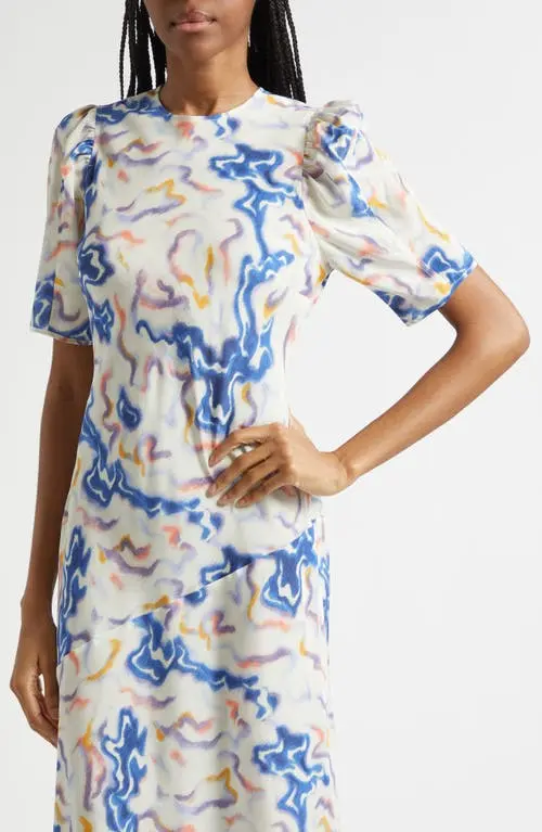 Ulla Johnson Samar Abstract Print Silk Dress - Prism