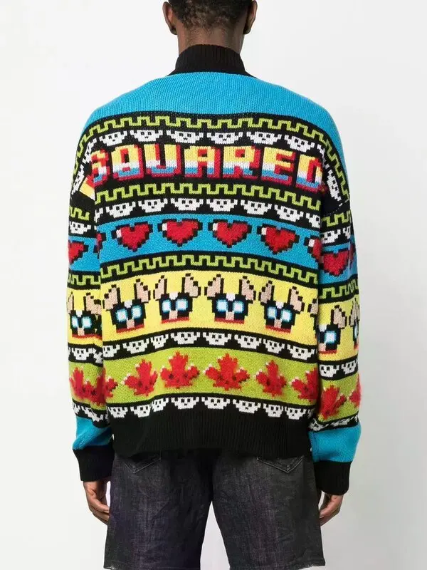 Dsquared2 Jacquard Crew Neck Jumper