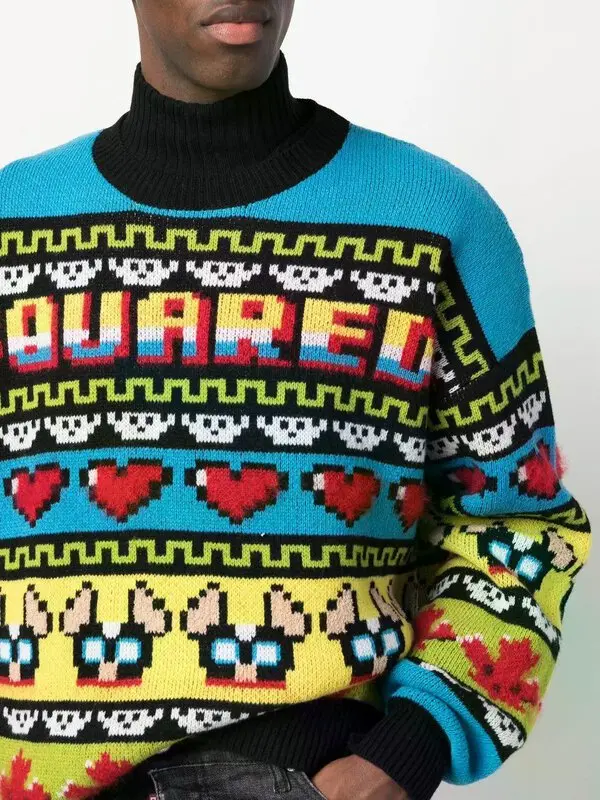 Dsquared2 Jacquard Crew Neck Jumper