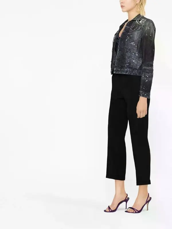 Dsquared2 Distressed Denim Jacket - Black