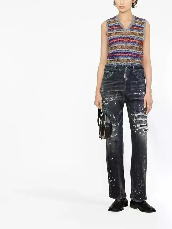 Dsquared2 Distressed Bootcut Jeans