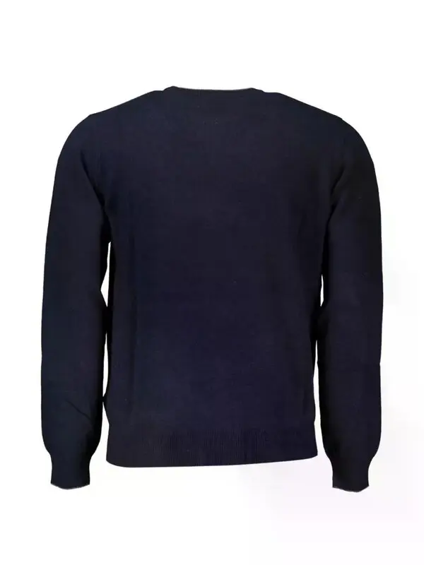 HARMONT & BLAINE Logo-embroidered Crew-neck Sweater - Blue