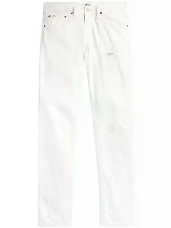Polo Ralph Lauren Ripped Slim-fit Mid-rise Jeans - Neutrals