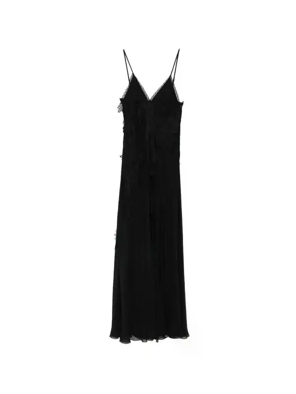 ANIYE BY Lace Trimmed Slip Dress - Black