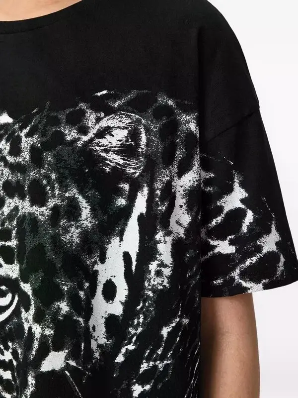 ALLSAINTS Leopard Print Graphic T-shirt Dress