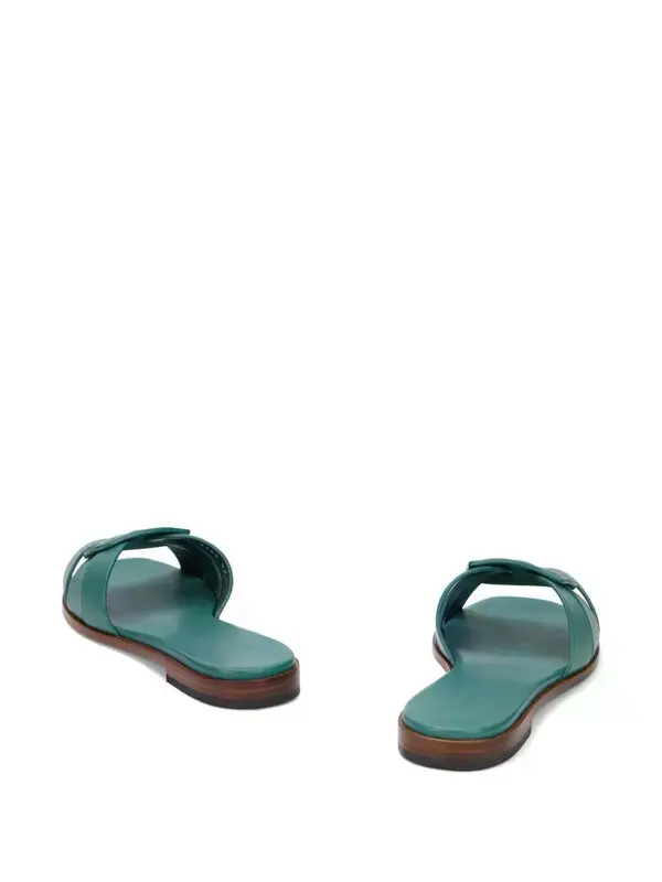 DOUCAL'S Interwoven Leather Sandals - Green