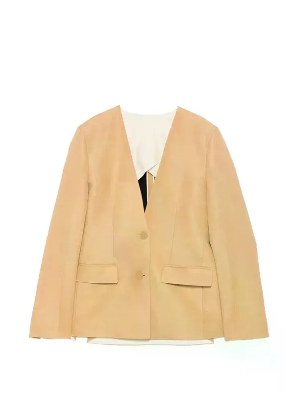 Alberta Ferretti Collarless Blazer