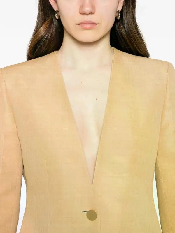 Alberta Ferretti Collarless Blazer