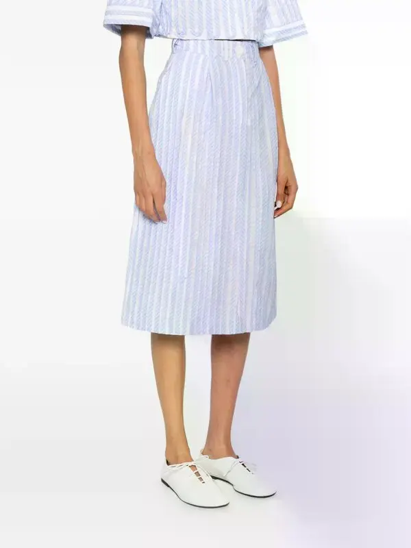 MTL STUDIO Striped Midi Skirt