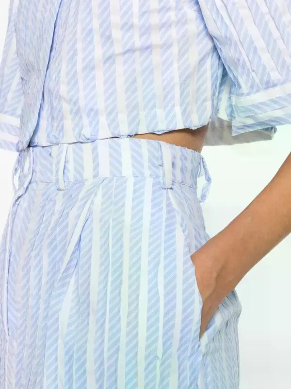 MTL STUDIO Striped Midi Skirt