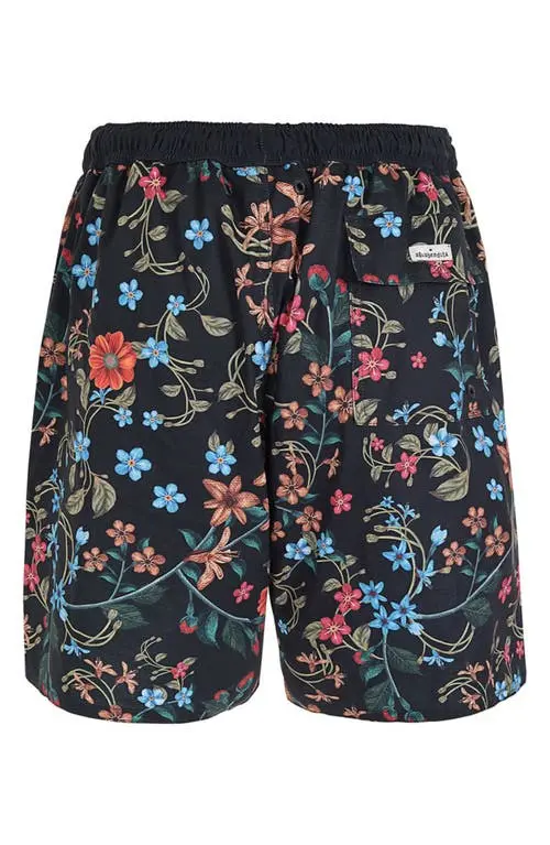 Agua Bendita Printed Swim Trunks - Brown Multi