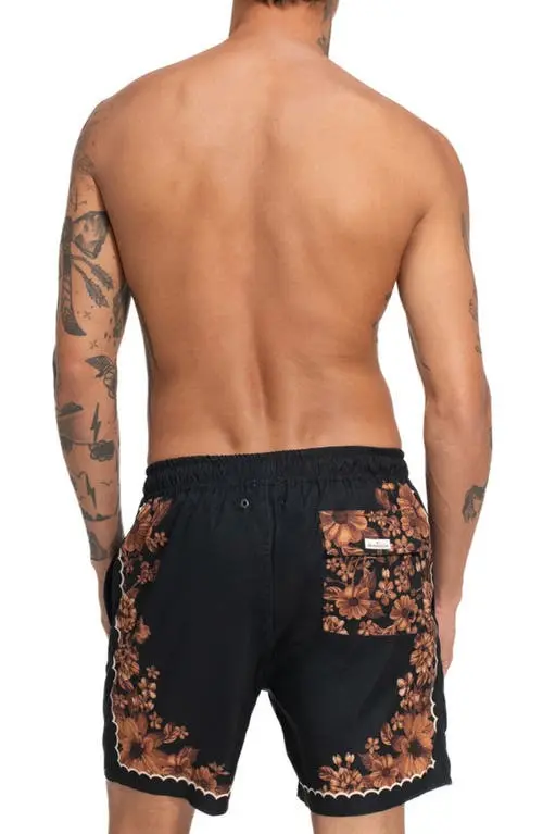 Agua Bendita Joe Swim Trunks - Black Multi