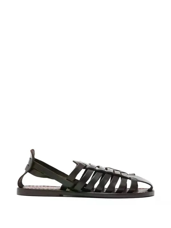 COLLECTION PRIVEE? Cage-style Leather Sandals