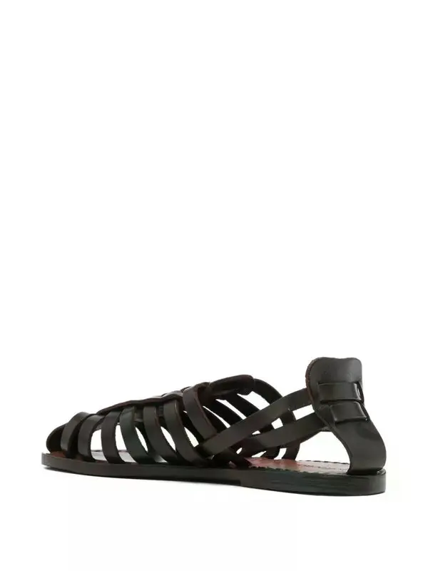 COLLECTION PRIVEE? Cage-style Leather Sandals