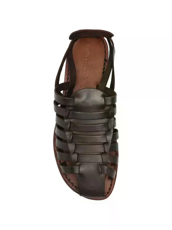 COLLECTION PRIVEE? Cage-style Leather Sandals
