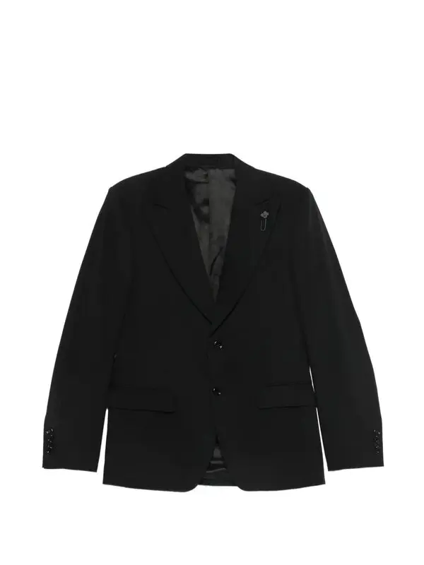 LARDINI Peak-lapel Flower-pin Blazer