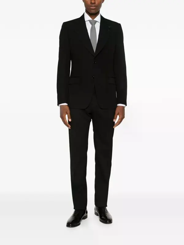 LARDINI Peak-lapel Flower-pin Blazer