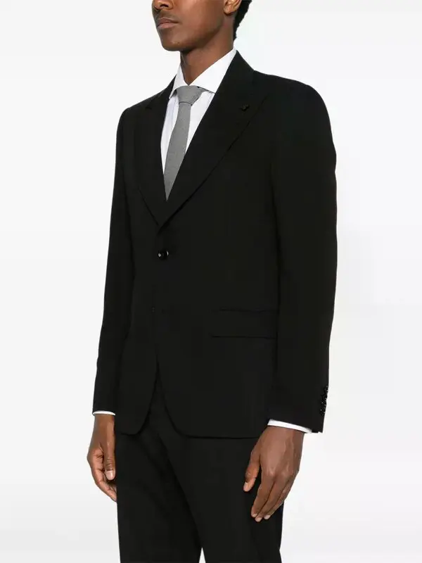 LARDINI Peak-lapel Flower-pin Blazer