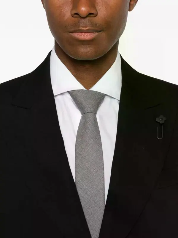 LARDINI Peak-lapel Flower-pin Blazer