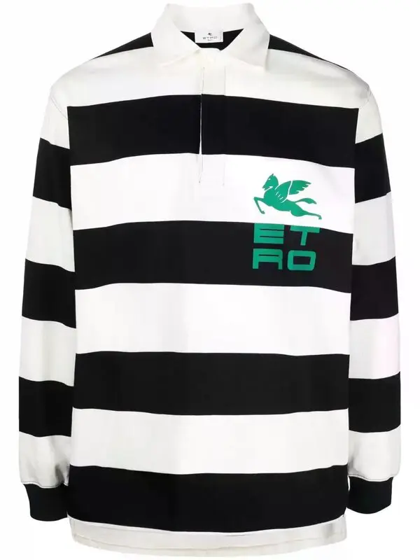 Etro Striped Polo Shirt - White