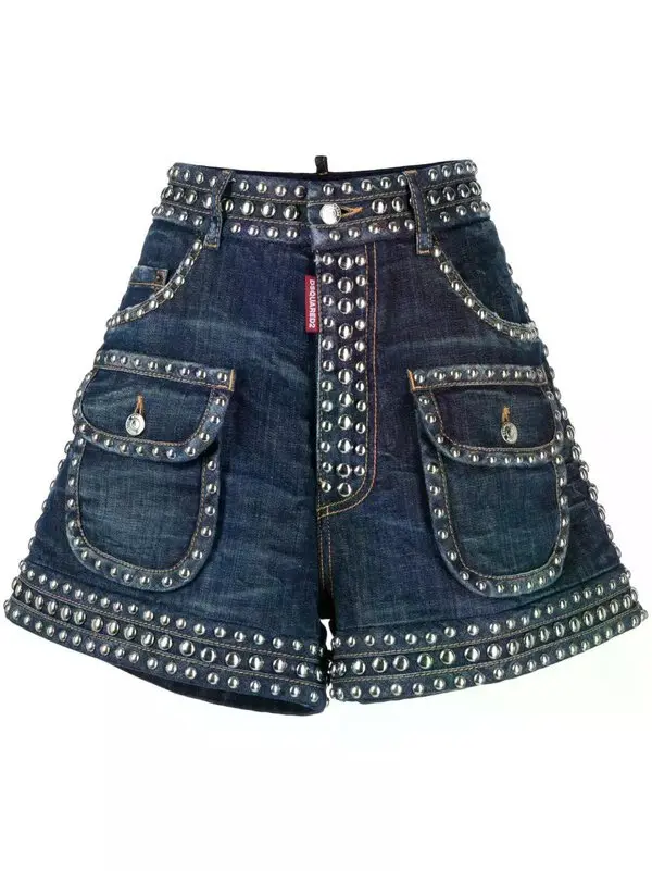 Dsquared2 Stud-embellished Denim Shorts