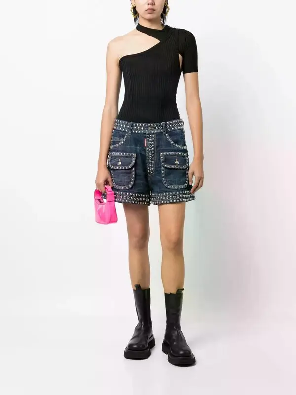 Dsquared2 Stud-embellished Denim Shorts