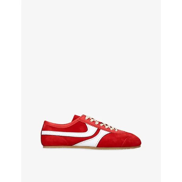 Dries Van Noten Dustin Leather Trainers - Red