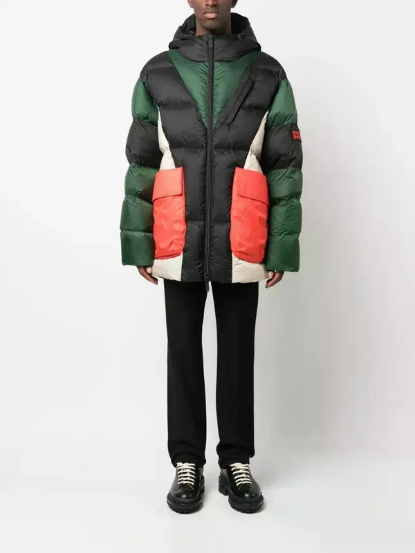 Dsquared2 Colour-block Panelled Padded Jacket