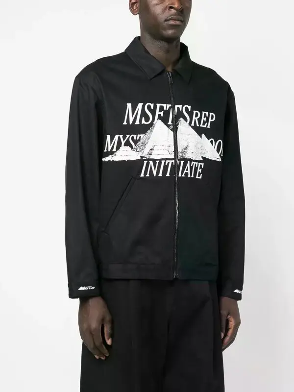 MSFTS Logo-print Cotton Shirt Jacket