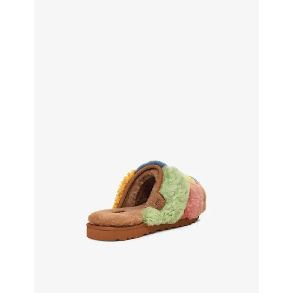 UGG X The Elder Statesman Patchwork Shearling Sliders