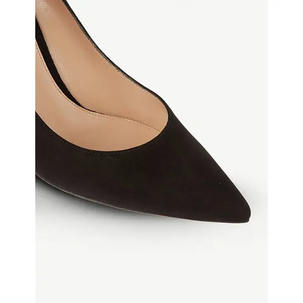 GIANVITO ROSSI Bari 85 Suede Courts - Black
