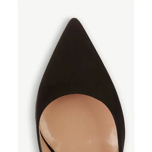 GIANVITO ROSSI Bari 85 Suede Courts - Black