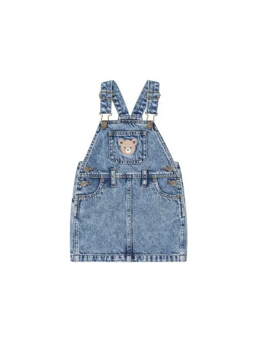 HUXBABY Denim Pinafore Dress - Denim Blue