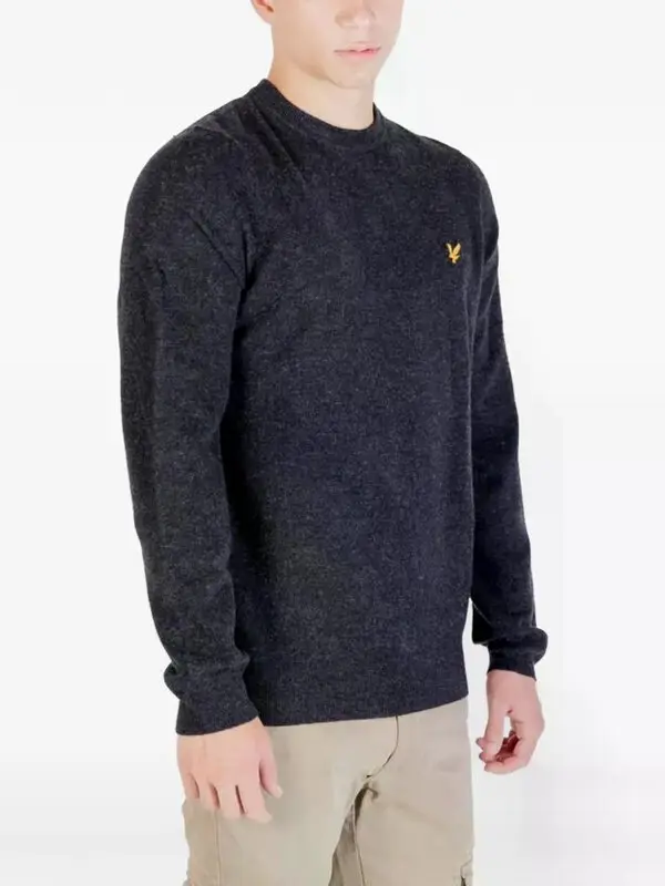LYLE & SCOTT Logo-patch Crew-neck Sweater - Grey