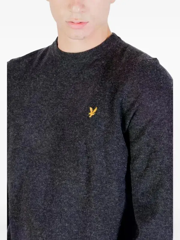 LYLE & SCOTT Logo-patch Crew-neck Sweater - Grey