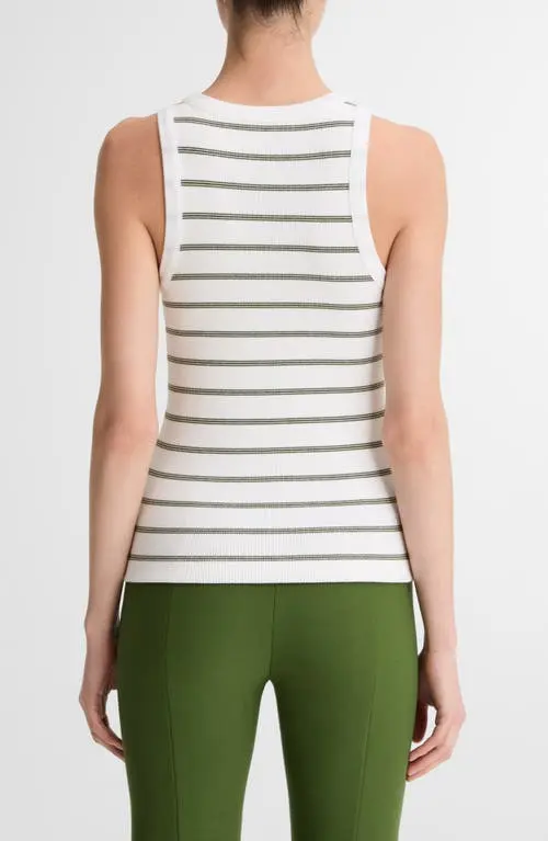 Vince Stripe Rib Tank - Herb Combo