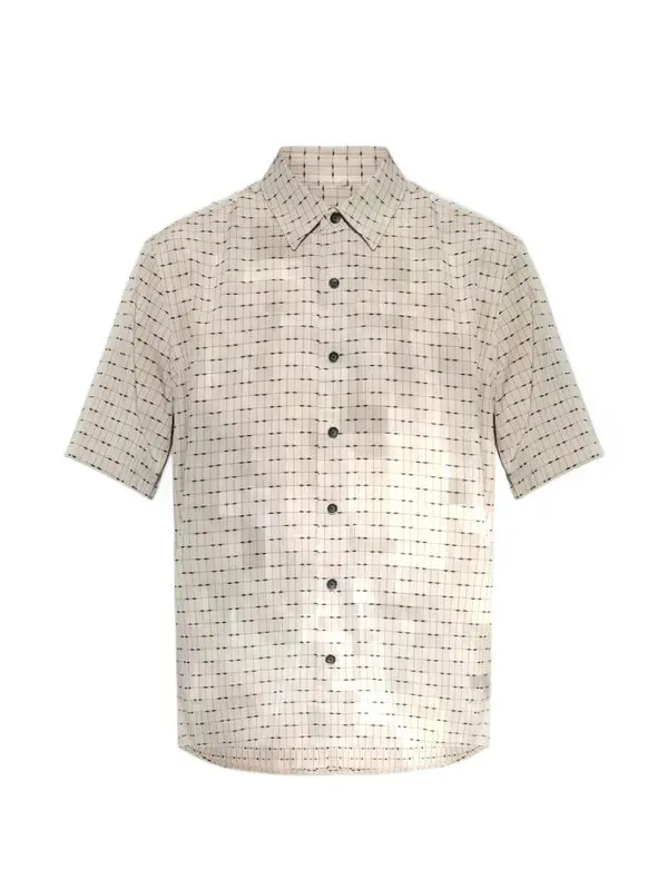 Rag & Bone Grid-pattern Short-sleeve Shirt - Neutrals
